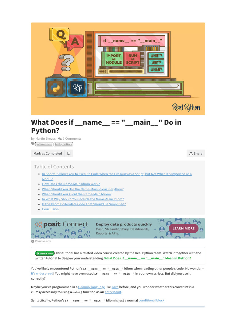 What Does If Name Main Do In Python Real Python Pdf 4577