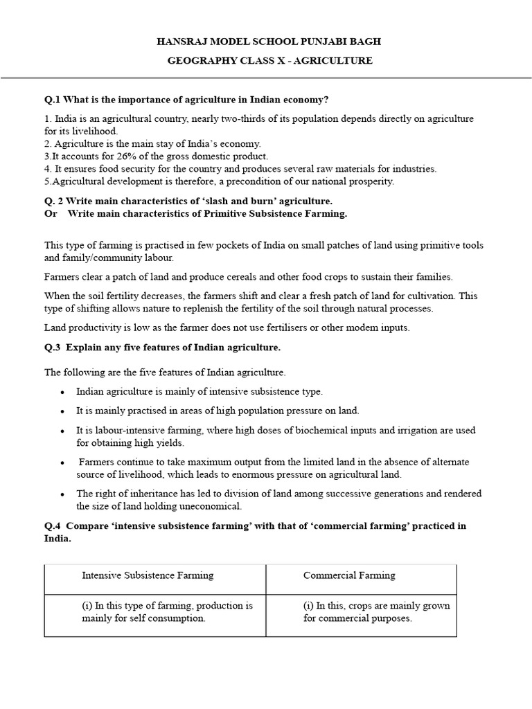 Agriculture Notes | PDF