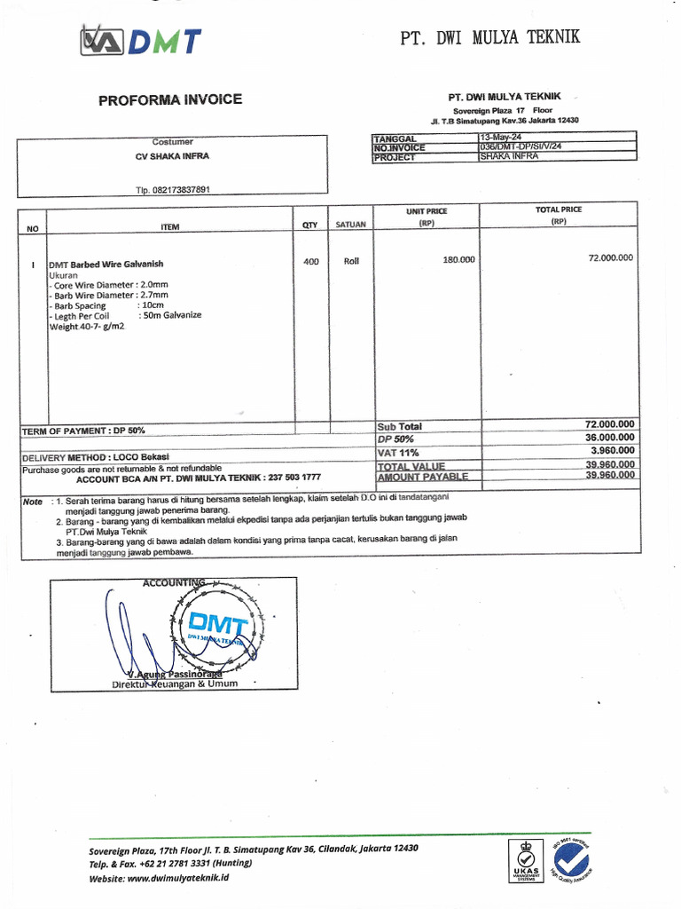 Pi Shaka Infra Dp50% | PDF