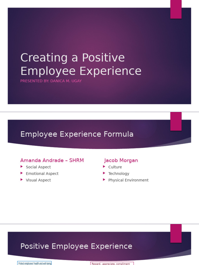 Creating A Positive Employee Experience | PDF | Job Satisfaction ...