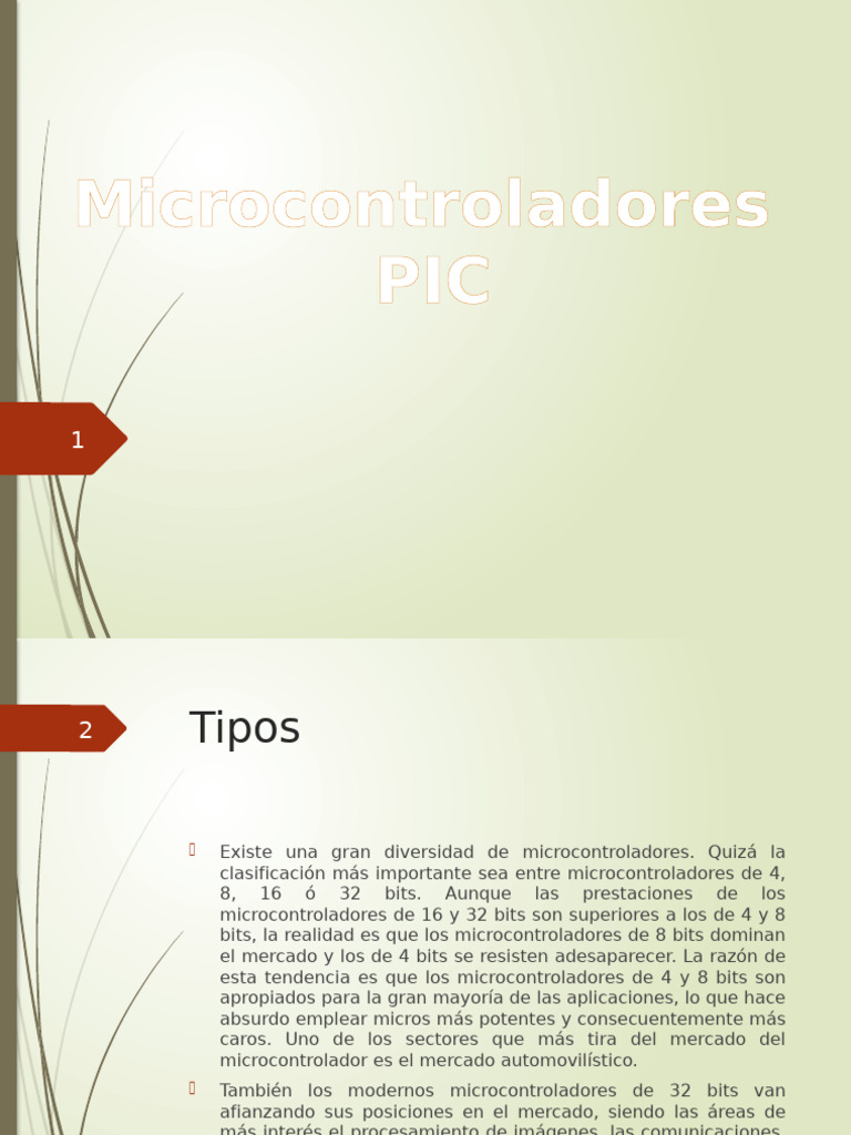 Tipos y Características de Microcontroladores PIC | PDF ...