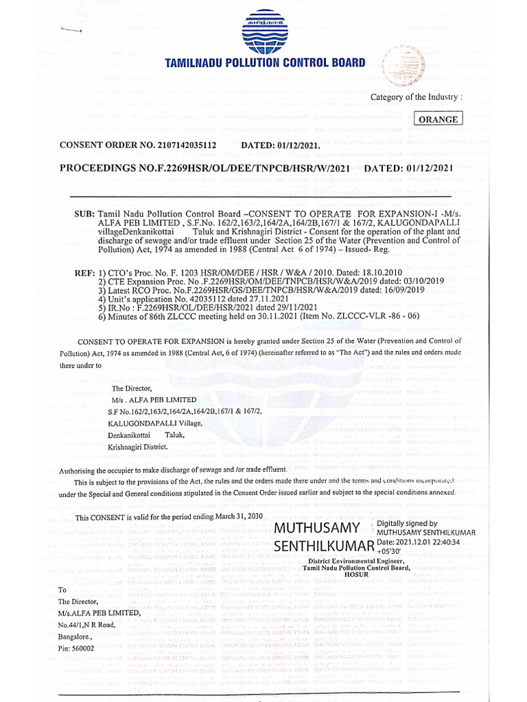 28 Pollution Certificate | PDF