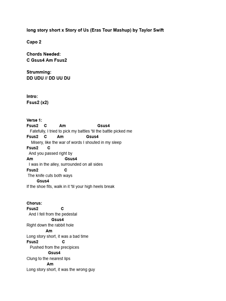 Long Story Short X Story of Us | PDF