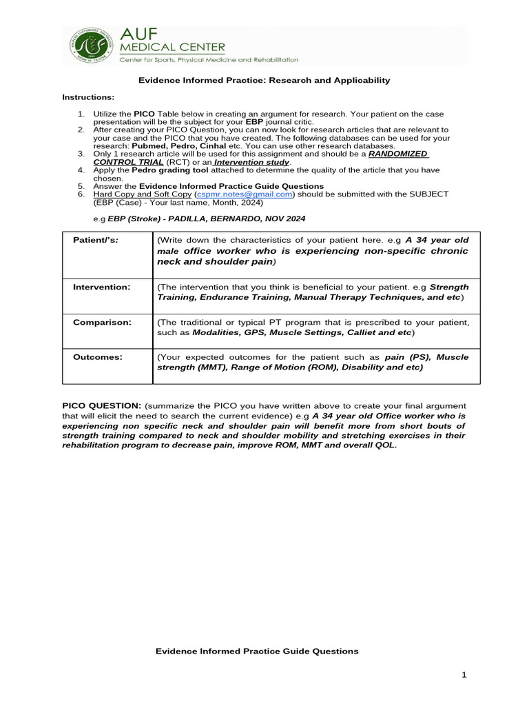 Evidence Informed Practice Appraisal Tool 2 | PDF