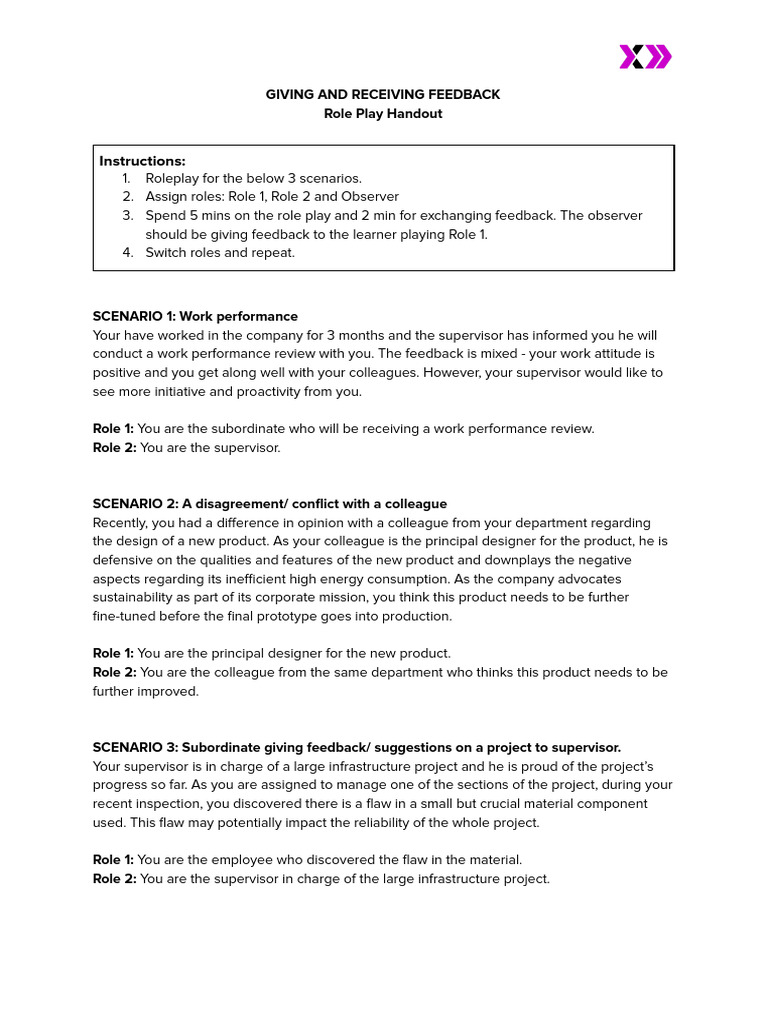 CST-10 - Role Play Handout_vF.docx | PDF