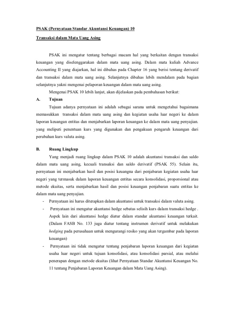 Psak 10 | PDF