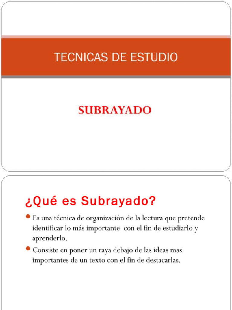 Sesion 6 El Subrayado | PDF