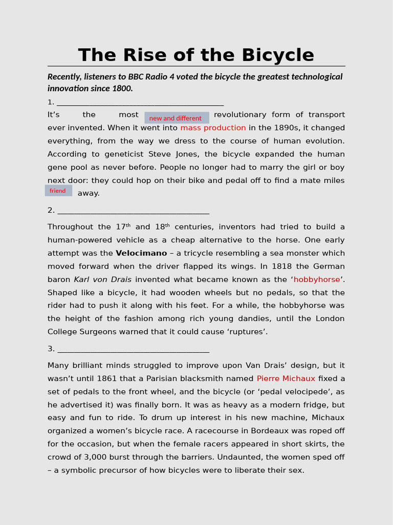 The Rise of the Bicycle | PDF