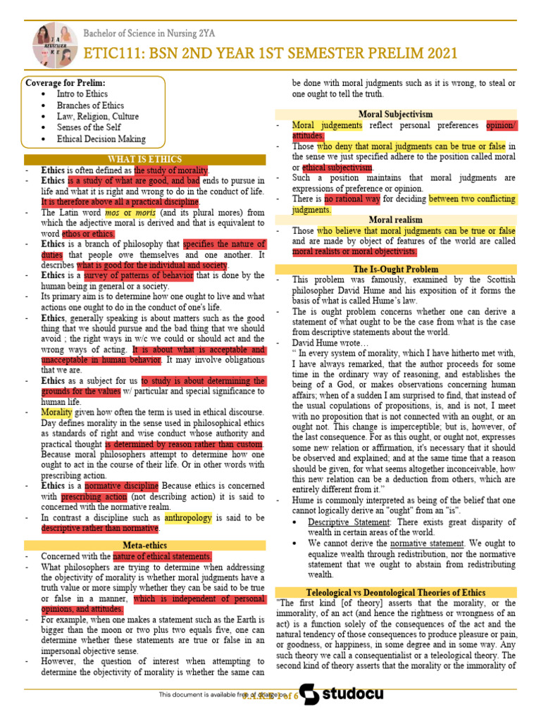 Etic111 Prelim Reviewer | PDF