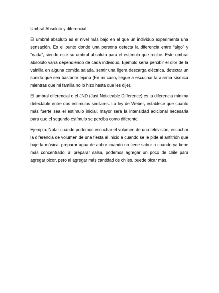 Umbral Absoluto y Diferencial | PDF