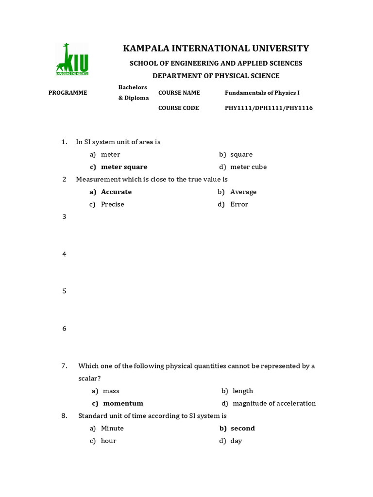 Objective Questions | PDF