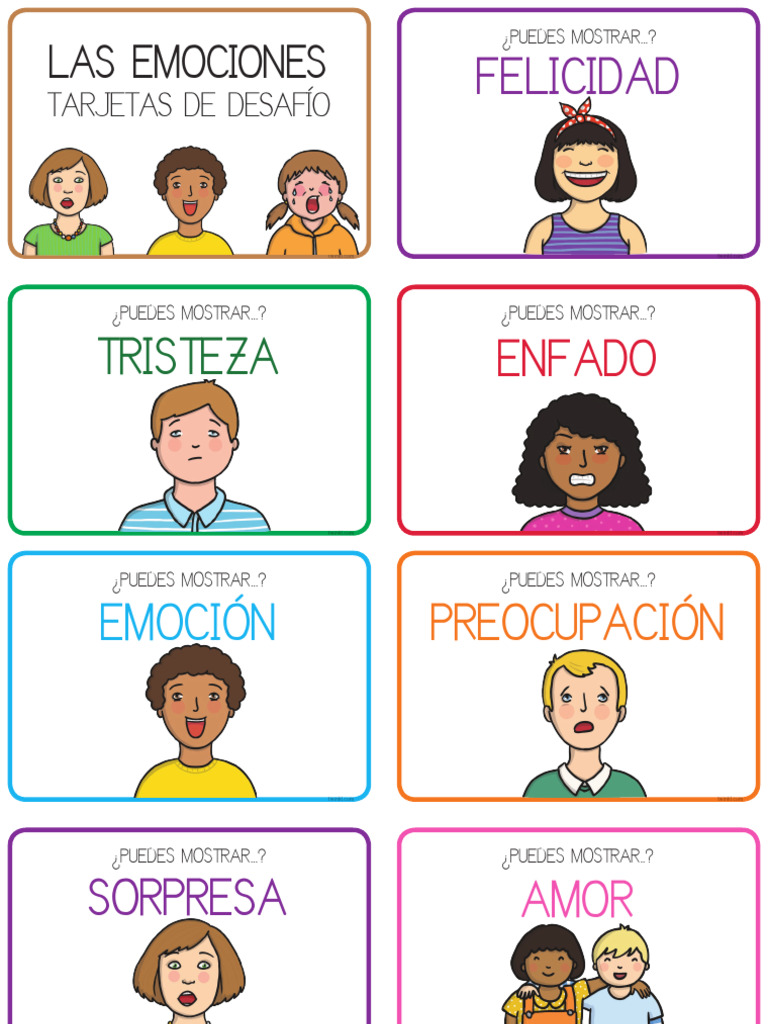 Las Emociones Tarjetas de Desaf¡o | PDF