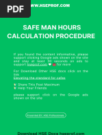 Safe Manhours Calculation Procedure - Final | PDF | Business | Teaching ...