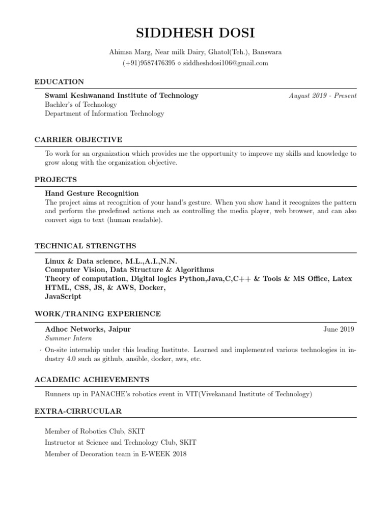Siddhesh_Dosi_s_Resume | PDF Siddhesh_Dosi_s_Resume | PDF