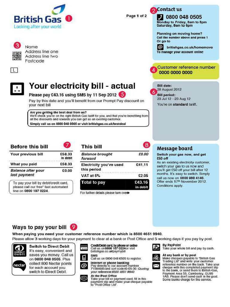 British Gas Bill | PDF