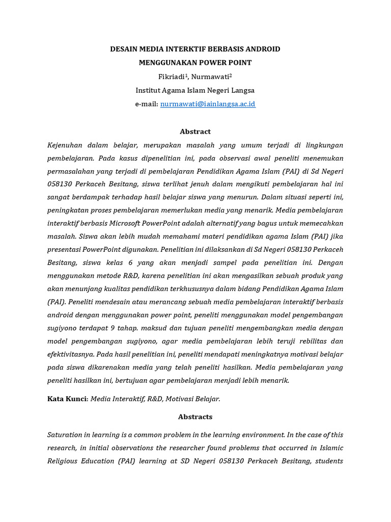 Android-Based Interactive Media Design | PDF