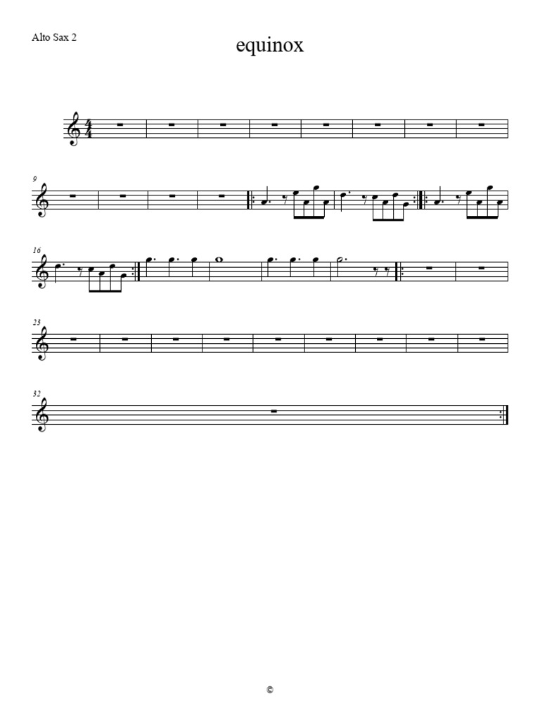 Equinox - Alto Sax 2 | PDF