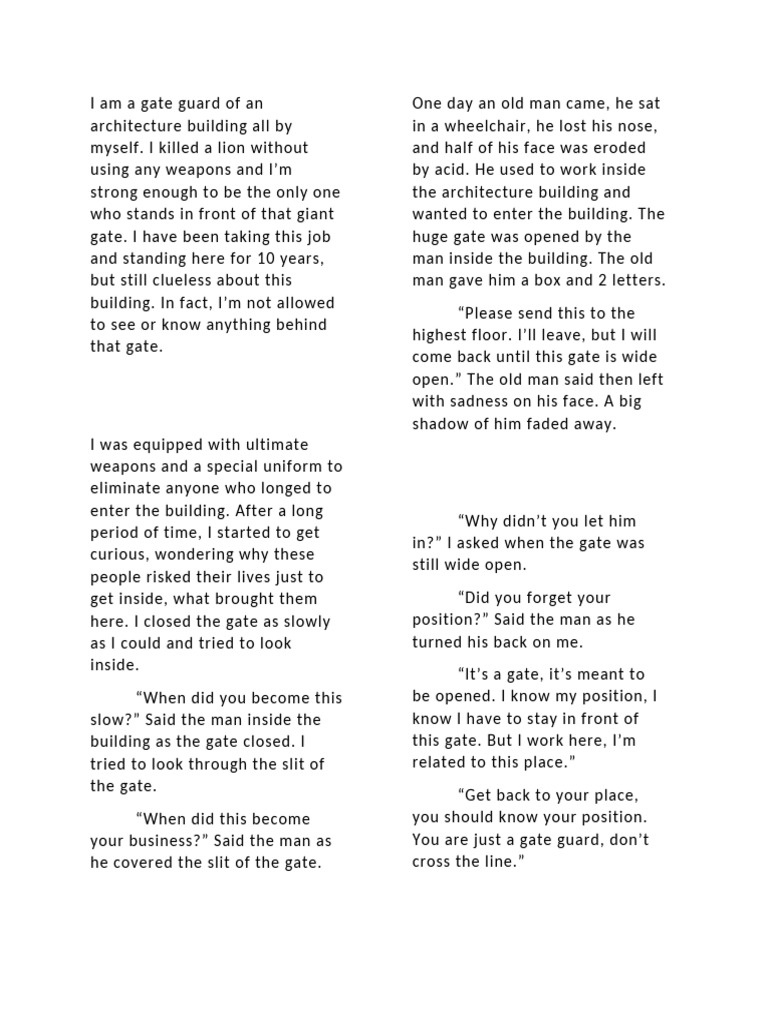 The Gate Guard | PDF