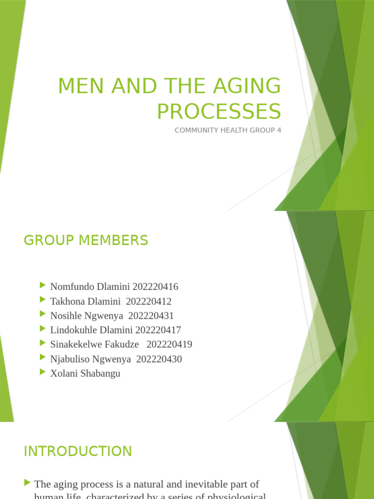 Men and The Aging Processes 2.0 | PDF