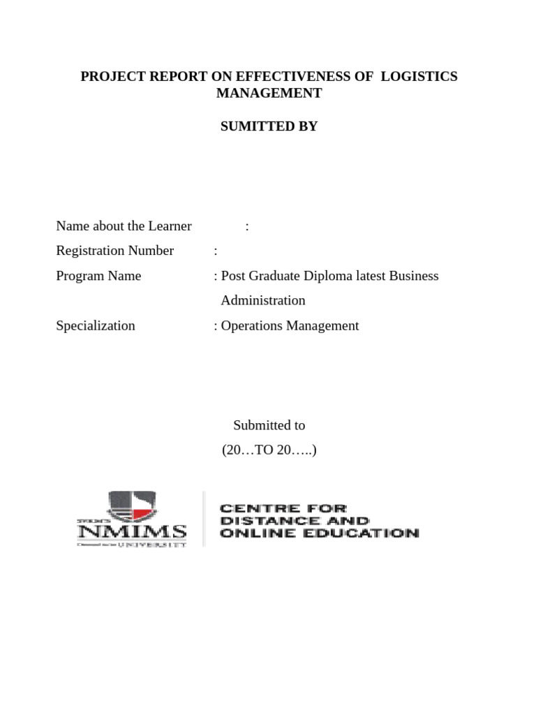 Nmims Operations Project Report | PDF