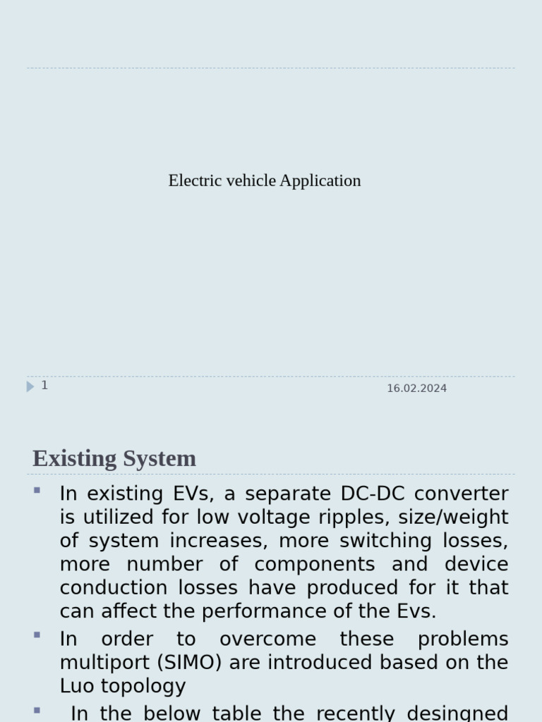 Electric Vehicle Application | PDF
