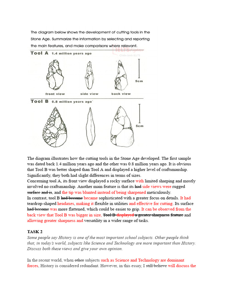 Writing Task 1_ Cutting tools + Cambridge 13 Writing Task 2 | PDF