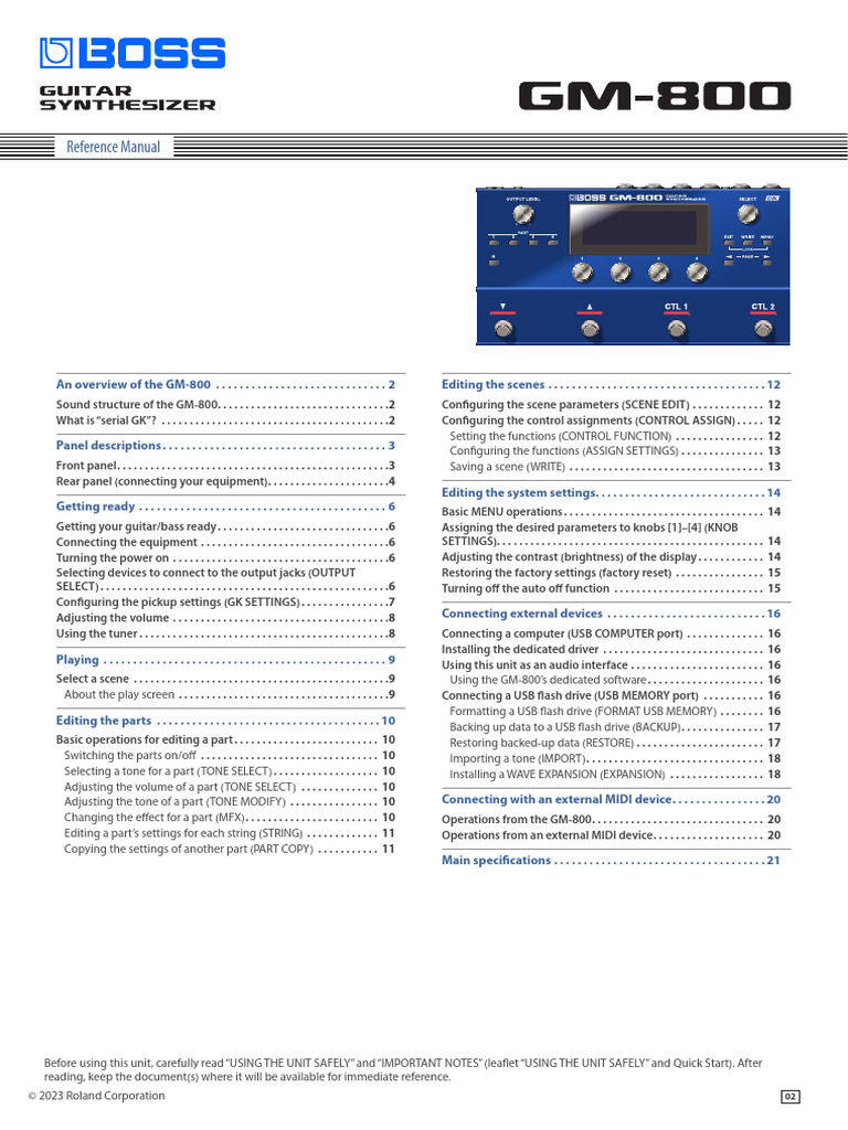 GM-800 ReferenceManual Eng02 W | PDF