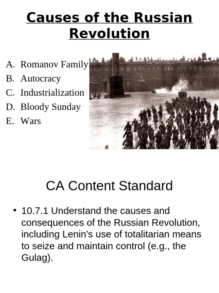 1 Causes of The Russian Revolution | PDF