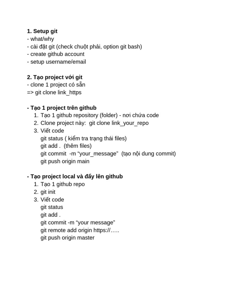Git Plan | PDF