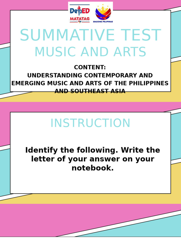 Summative Music&Arts 40 Items | PDF