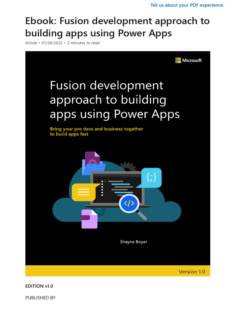 Power Apps Guidance Fusion Dev Ebook | PDF