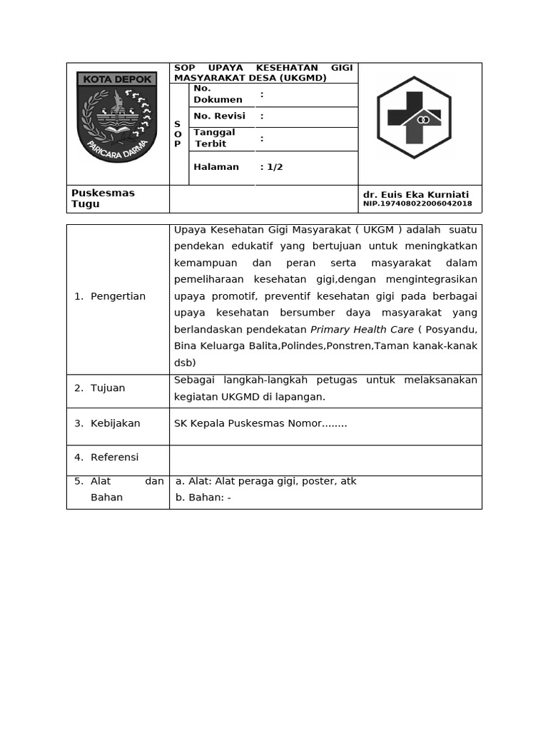 SOP UKGMD | PDF
