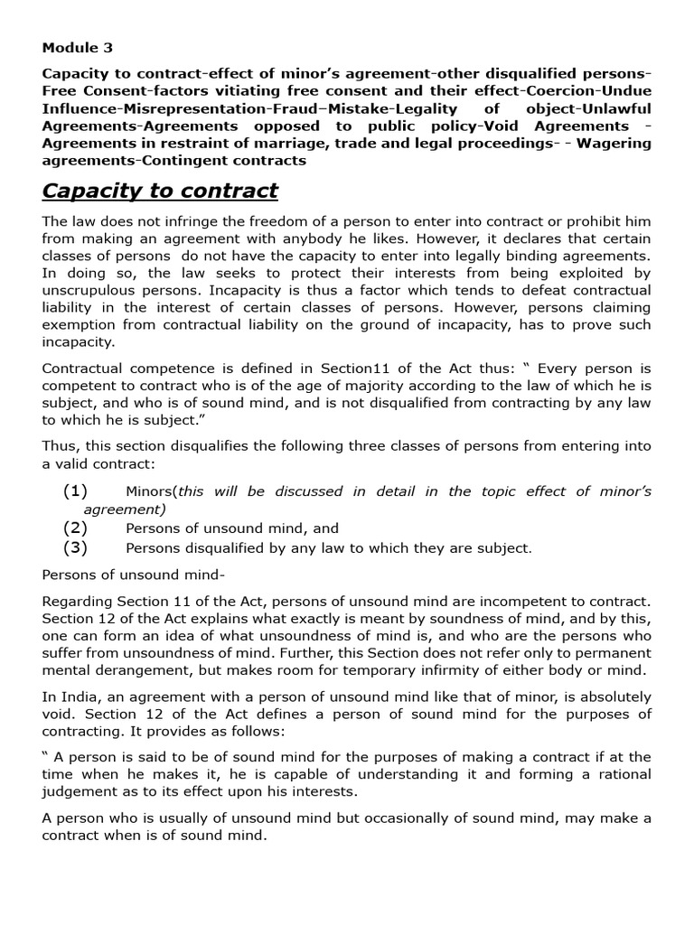 Module 3 Law Contract | PDF