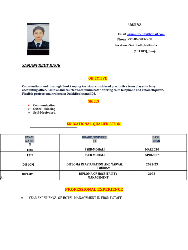 Saman CV (1 | PDF