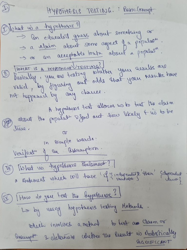hypothesis testing | PDF