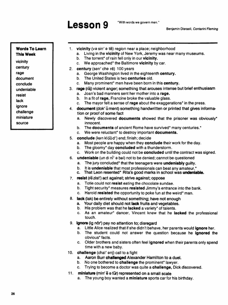 Lesson 9 - 504 Absolutely Essential Words | PDF