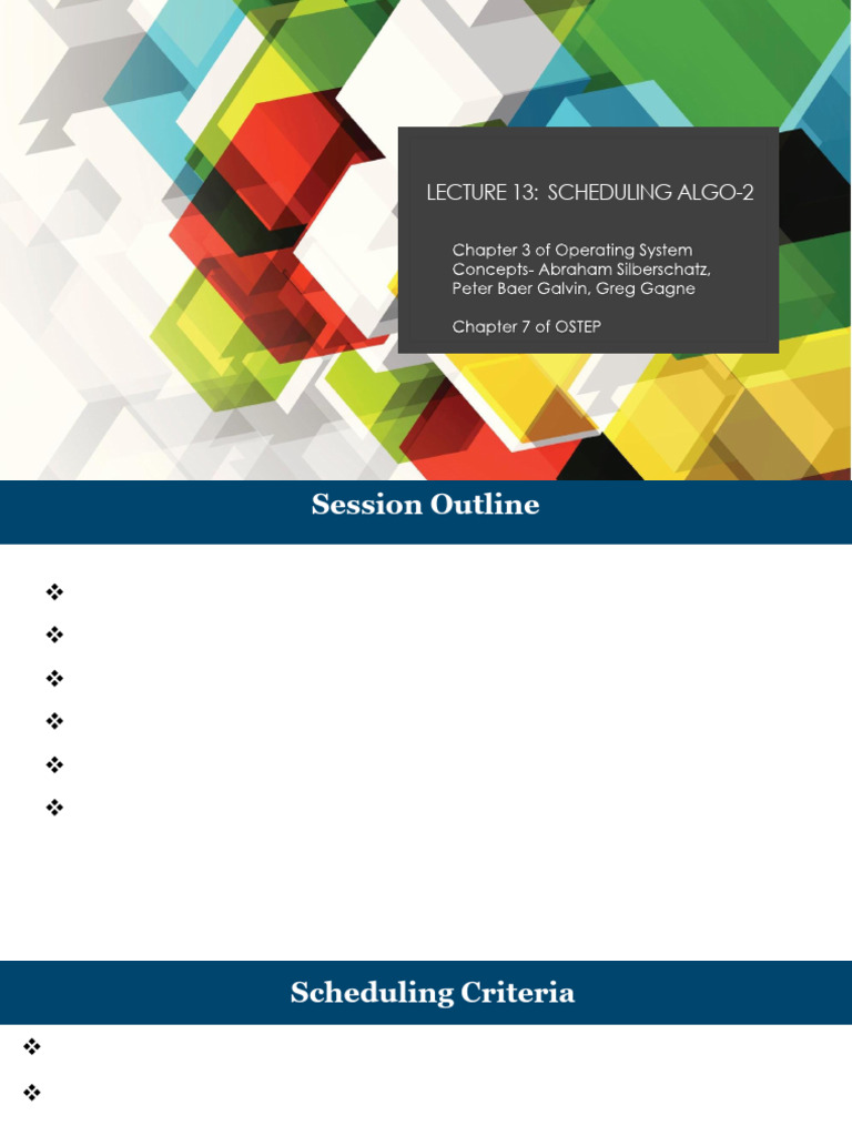 L13-Scheduling Algorithm 2 | PDF