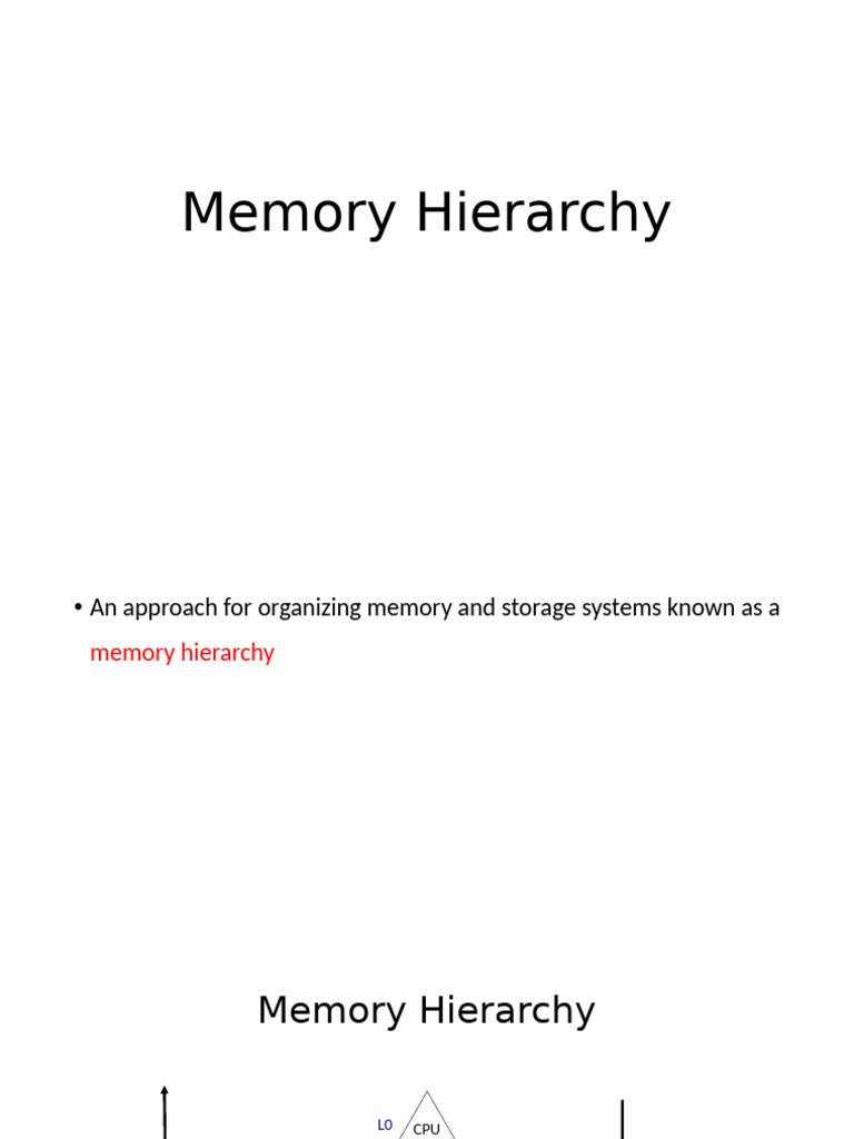 Memory Hierarchy | PDF
