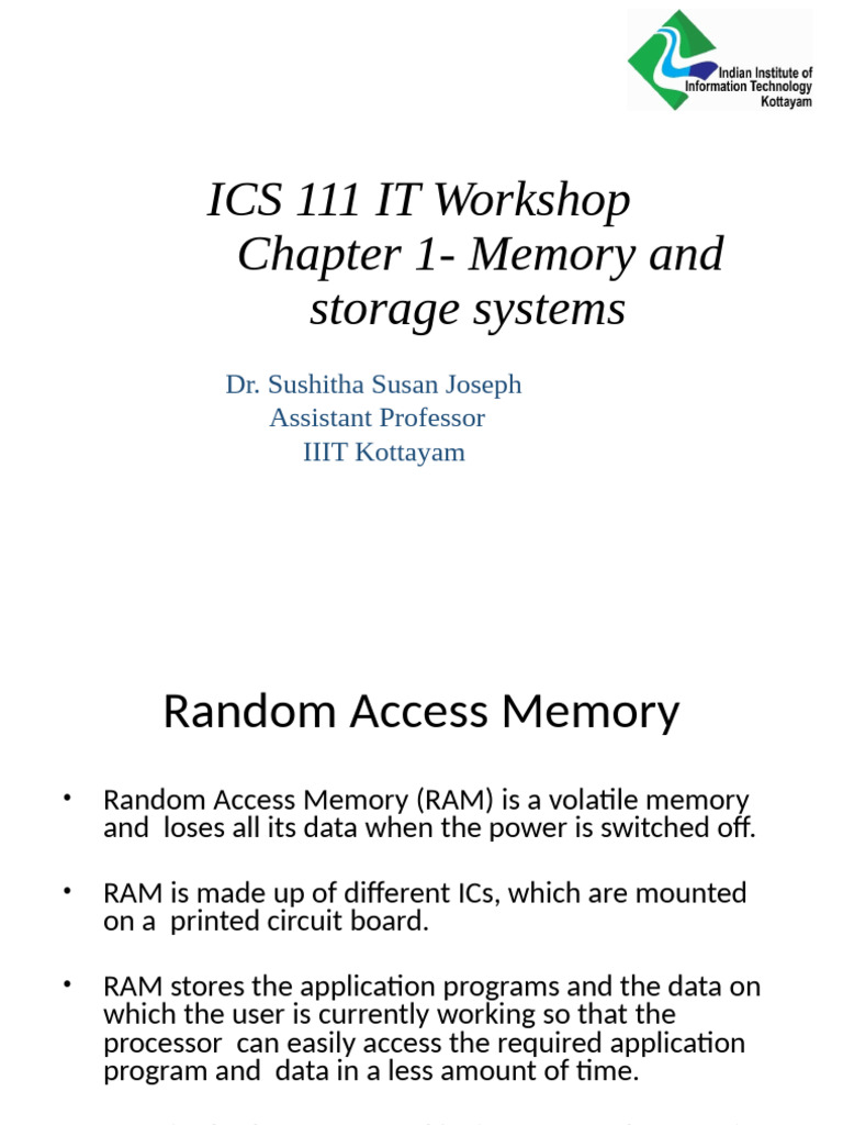 Memory and Storage Systems | PDF