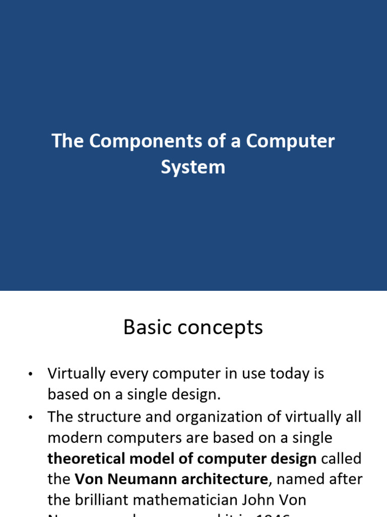 Components of Computer System | PDF