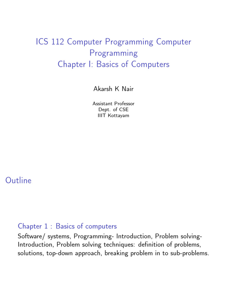 ICS_Chapter_1 | PDF
