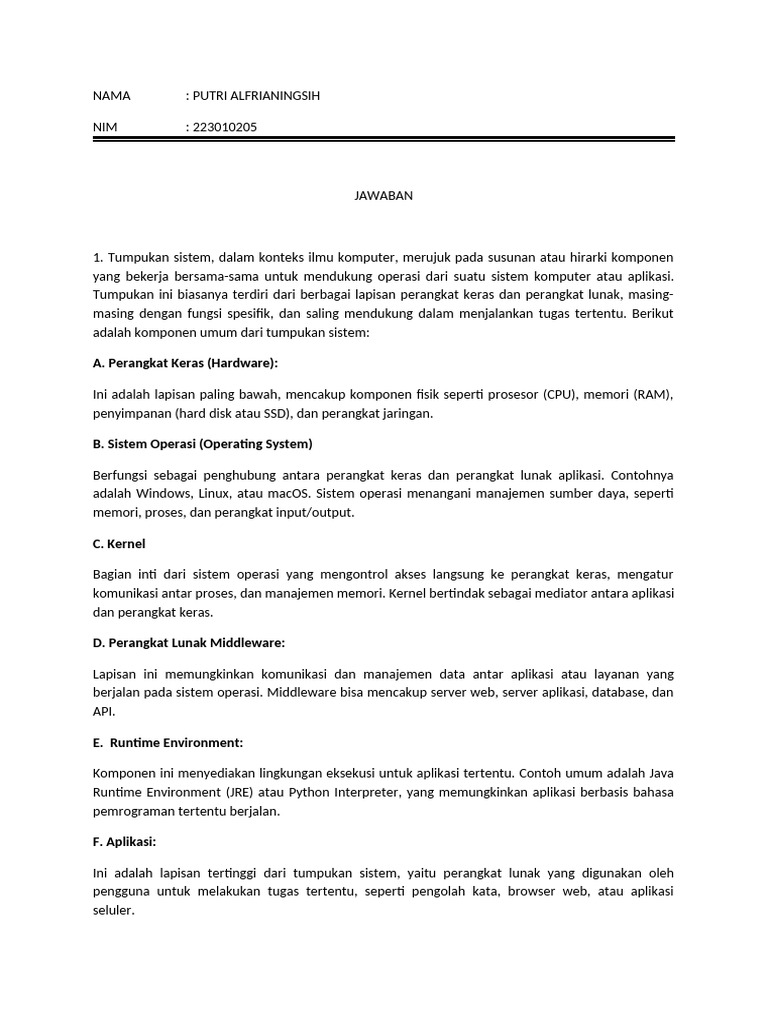 Tugas Putri | PDF