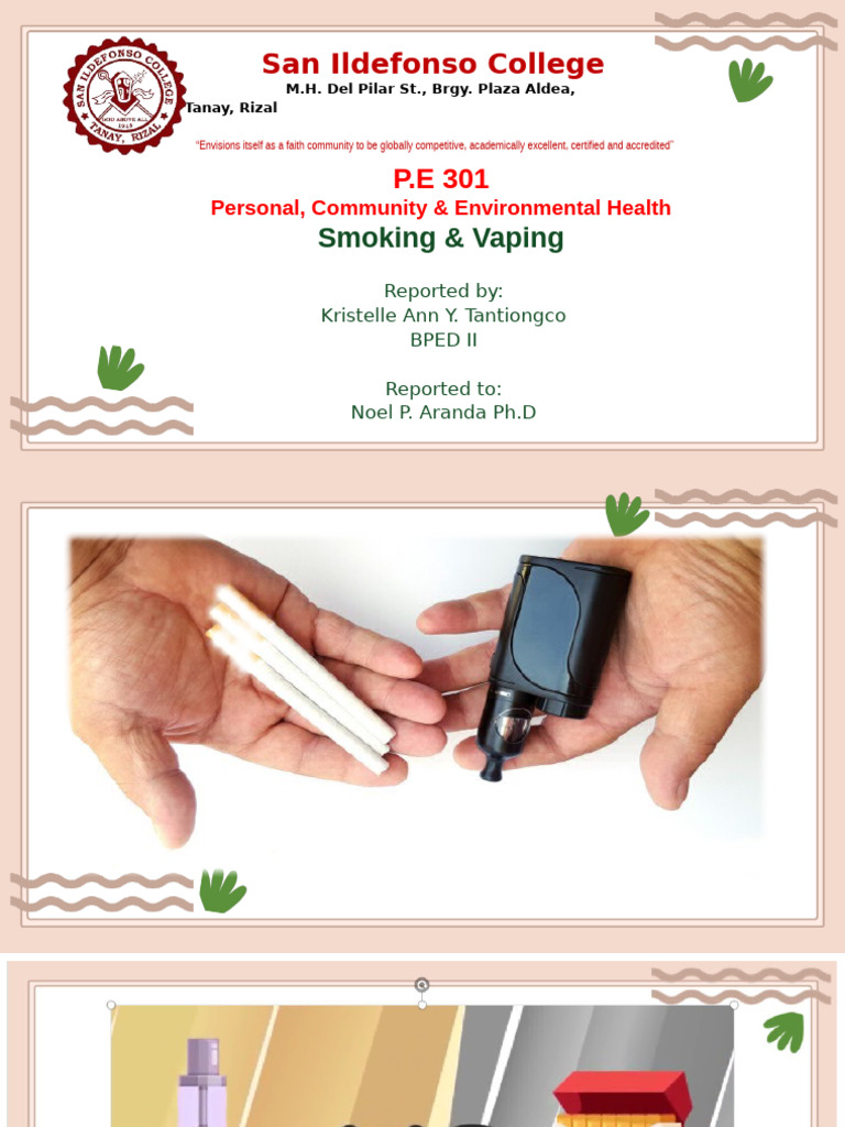 Smoking & Vaping - Kristel Tantiongco | PDF