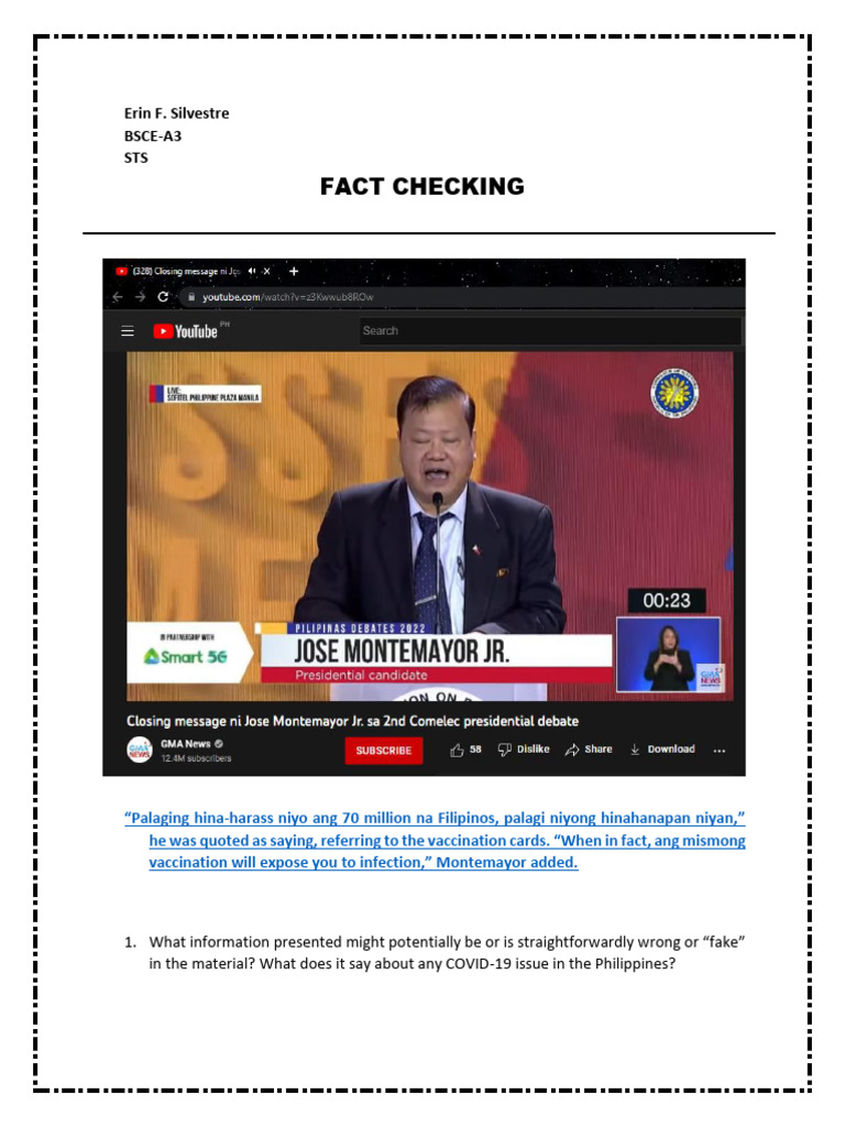 STS FactChecking A3 SILVESTRE | PDF