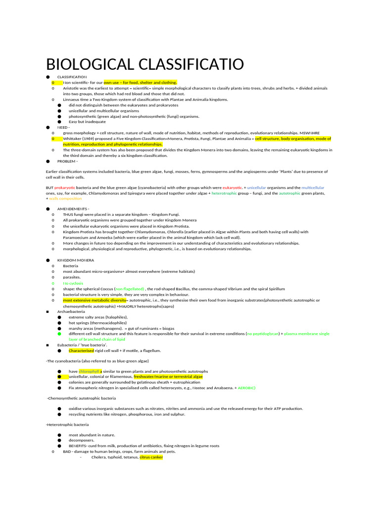 Biological Classification | PDF