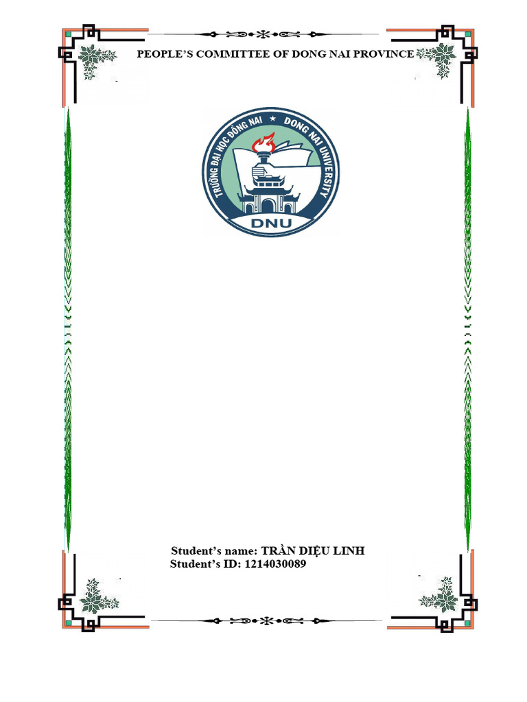 Tran Dieu Linh - Dh11nnad | PDF