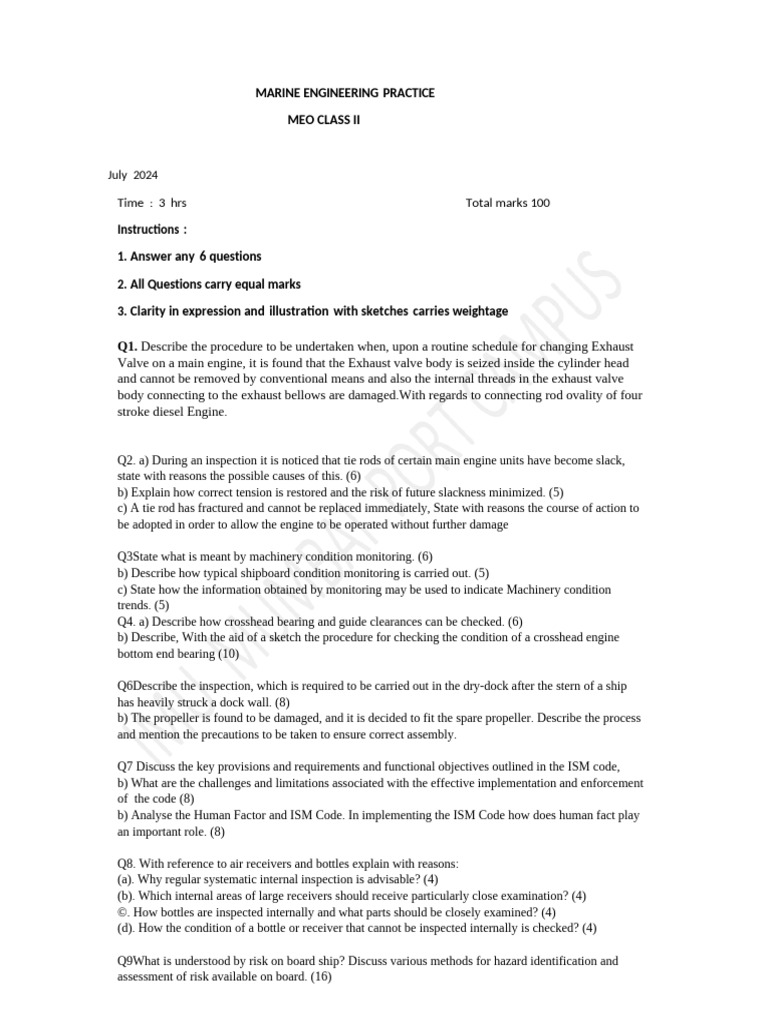 MEP Class II QP | PDF