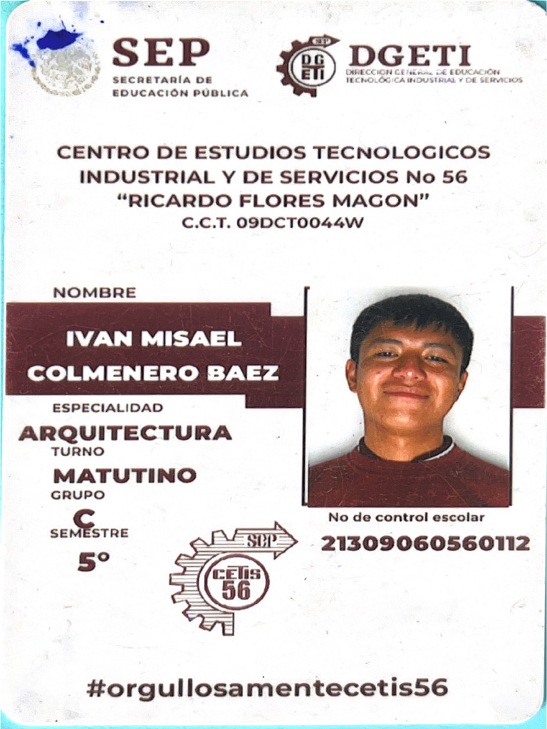 Credencial Iván Misael Colmenero Báez | PDF