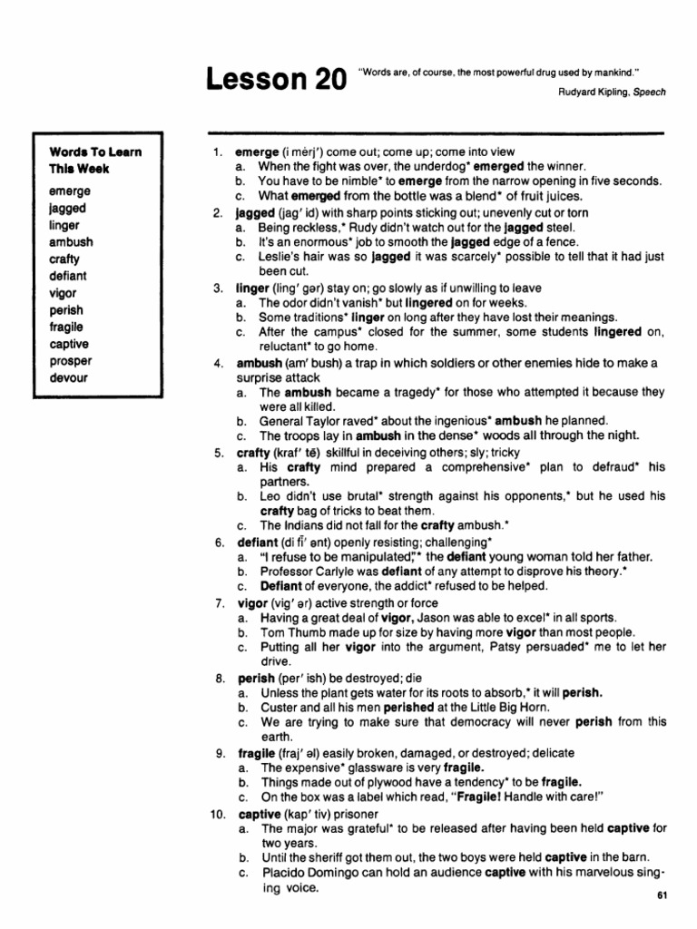 Lesson.20 - 504 Absolutely Essential Words | PDF