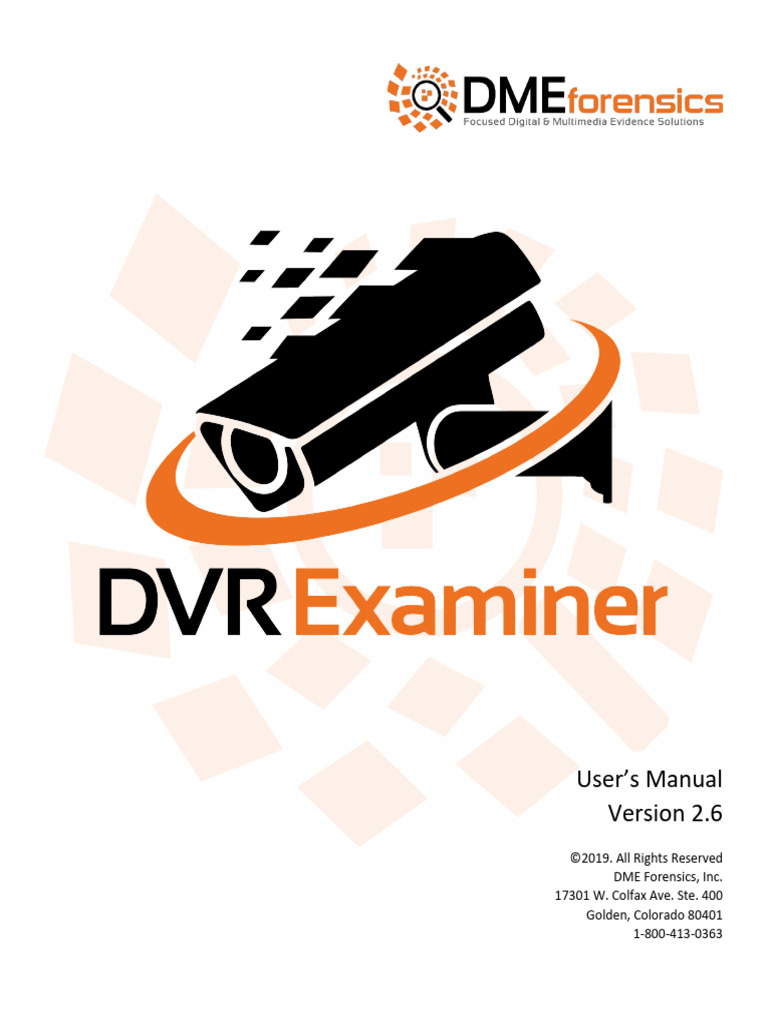 DVR Examiner Manual | PDF